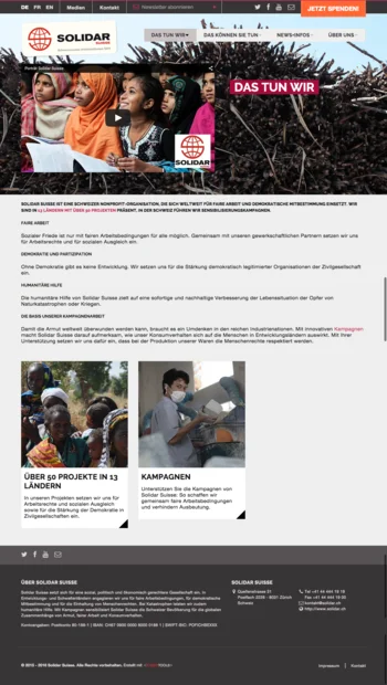 Solidar Suisse setzt auf Kampatools | Kampaweb GmbH